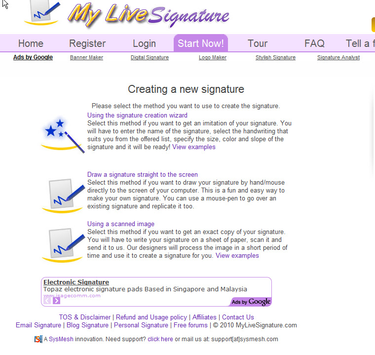 Reentry 7 Web Log: MY LIVE SIGNATURE / TANDATANGAN ONLINE